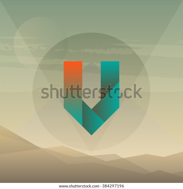 Letter U V Logo Icon Design Stock Vector (Royalty Free) 384297196 ...