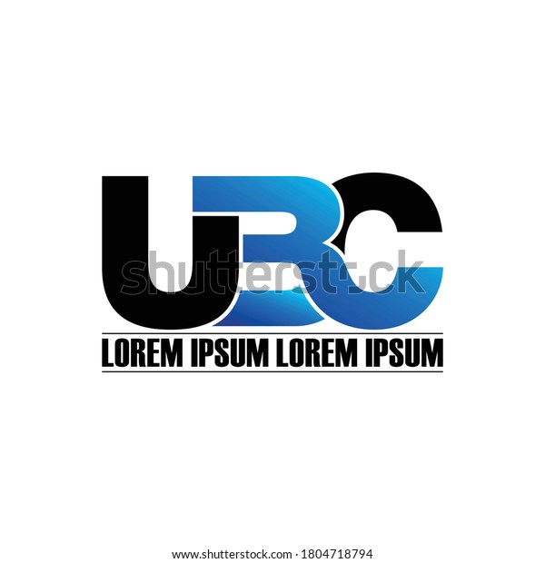 Letter Ubc Monogram Logo Design Vector Stock Vector (Royalty Free ...