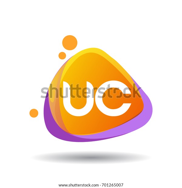Letter Uc Logo Triangle Splash Colorful Stock Vector (Royalty Free ...