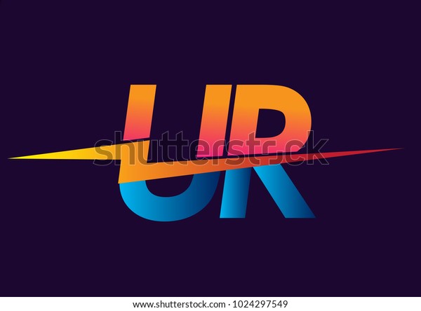 Letter Ur Logo Lightning Icon Letter Stock Vector (Royalty Free ...