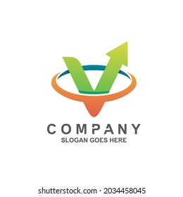 Letter V Arrow Logo Design Stock Vector (Royalty Free) 2034458045 ...