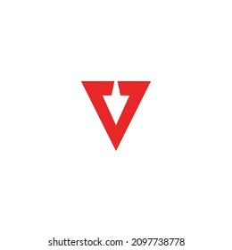 Letter V Arrow Logo Vector Template Stock Vector (Royalty Free ...