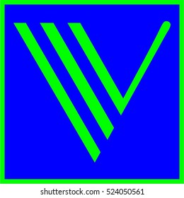 Letter V Blue Background Logo Vector Stock Vector (Royalty Free ...