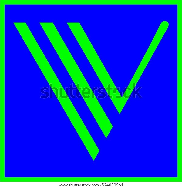 Letter V Blue Background Logo Vector Stock Vector (Royalty Free ...