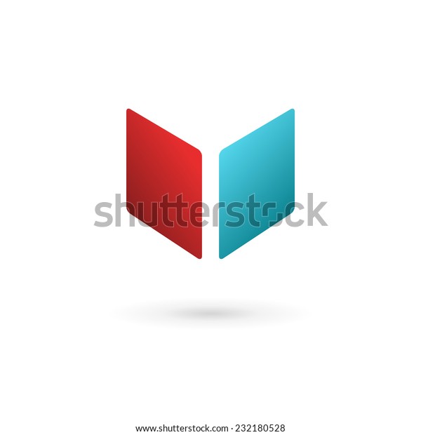 Letter V Book Cube Logo Icon Stock Vector (Royalty Free) 232180528