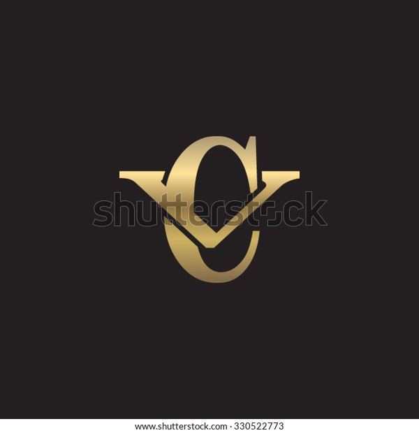 Letter V C Monogram Golden Logo Stock Vector (Royalty Free) 330522773 ...
