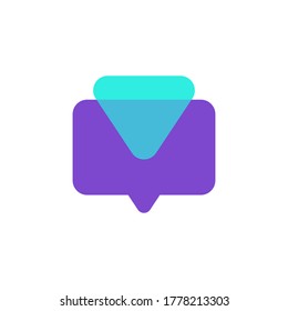 Letter V Chat Communication Logo Stock Vector (Royalty Free) 1778213303 ...