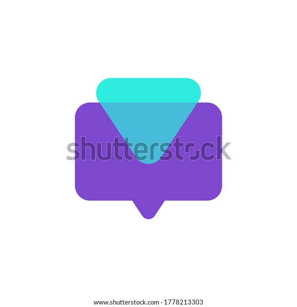 Letter V Chat Communication Logo Stock Vector (Royalty Free) 1778213303 ...