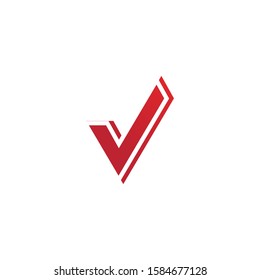 Letter V Check Mark Logo Icon Stock Vector (Royalty Free) 1584677128 ...