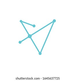 Letter V Connection Logo Design Simple Stock Vector (Royalty Free ...