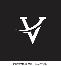 Letter V Curves Motion Design Logo Stock Vector (Royalty Free ...