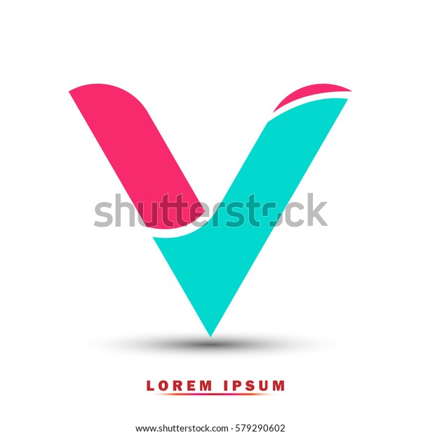Letter V Icon Logo Template New Stock Vector (Royalty Free) 579290602 ...