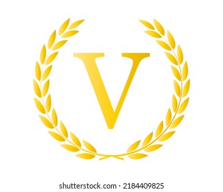 Letter V Initial Luxurious Brand Logo Stock Vector (Royalty Free ...
