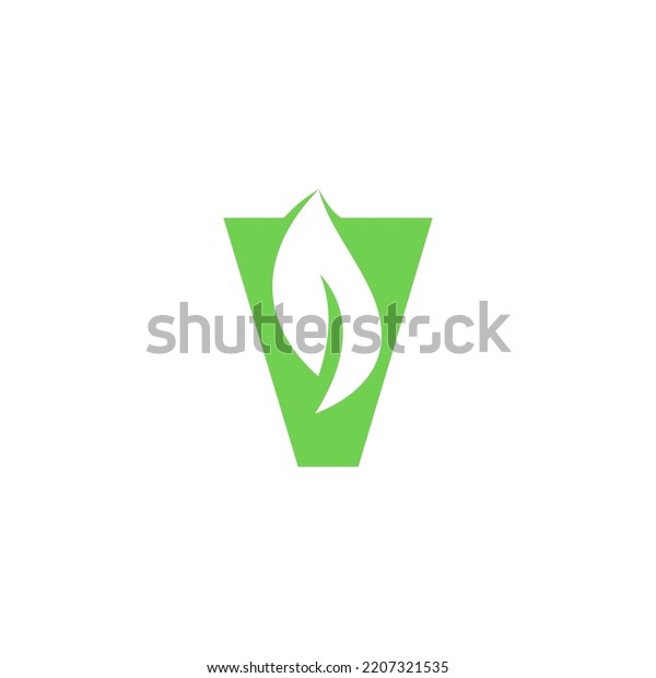 Letter V Leaf Logo Graphic Vector Stock Vector (Royalty Free ...
