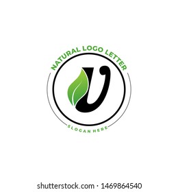 Letter V Leaf Logo Green Leaf Stock Vector (Royalty Free) 1469864540 ...