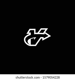 Letter V Line Arrow Logo Design Stock Vector (Royalty Free) 1579054228