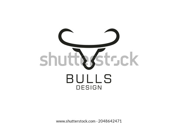 Letter V Logo Bull Logohead Bull Stock Vector (Royalty Free) 2048642471 ...