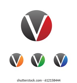 Letter V Logo Circle Stock Vector (Royalty Free) 612158444 | Shutterstock