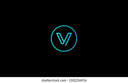Letter V Logo Circle Frame Logo Stock Vector (Royalty Free) 1332256916 ...
