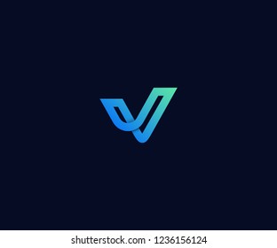 Letter V Logo Designs Template Stock Vector (Royalty Free) 1236156124 ...
