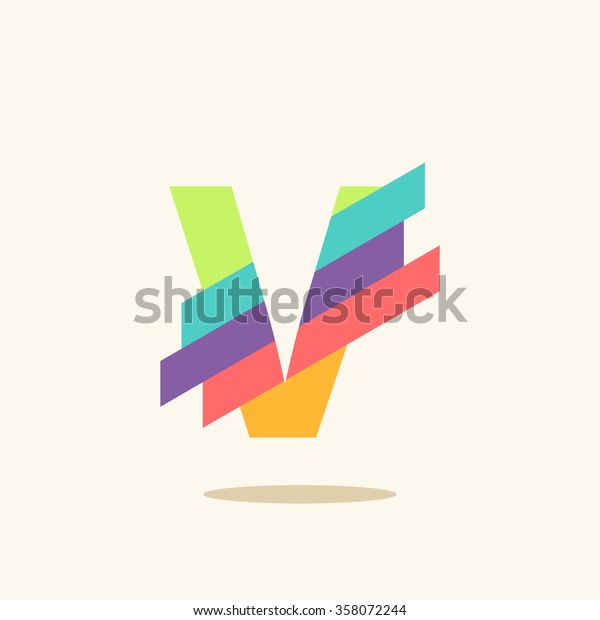 Letter V logo icon design template elements