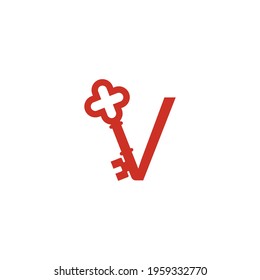 Letter V Logo Icon Key Icon Stock Vector (Royalty Free) 1959332770 ...