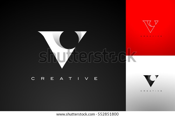 Letter V Logo Stylized Letter V Stock Vector (Royalty Free) 552851800