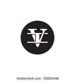 Letter V Monogram Circle Logo Stock Vector (Royalty Free) 332031446 ...