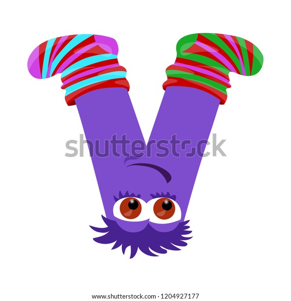 Letter V Monster Vector Quality Stock Vector (Royalty Free) 1204927177 ...