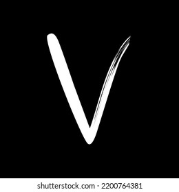 Letter V On Black Background Stock Vector (Royalty Free) 2200764381 ...