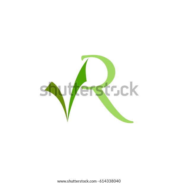 Letter V R Logo Stock Vector (Royalty Free) 614338040