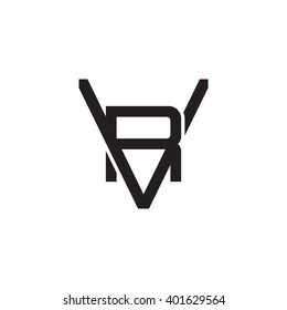 Letter V R Monogram Logo Black Stock Vector (Royalty Free) 401629564 ...