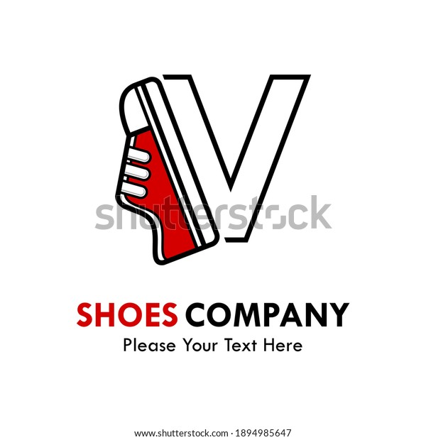 Letter V Shoes Logo Template Illustration Stock Vector (Royalty Free ...