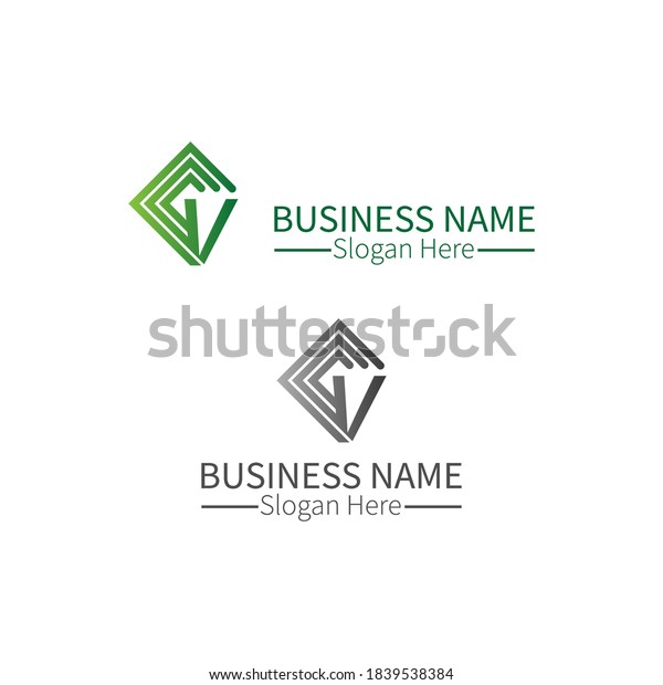 Letter V Square Logo Icon Concept Stock Vector (Royalty Free ...