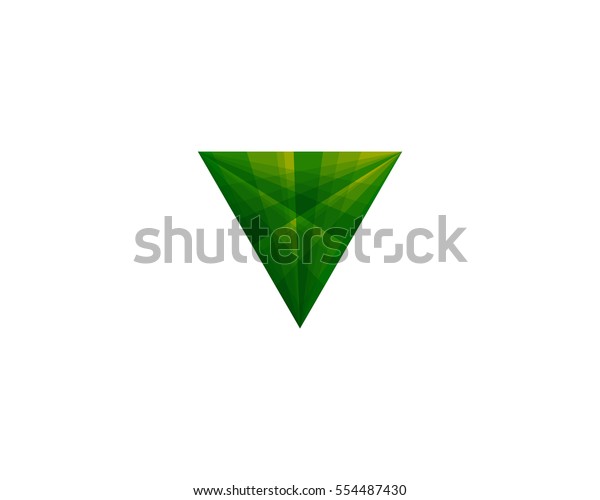 Letter V Triangle Overlay Color Logo Stock Vector (Royalty Free) 554487430