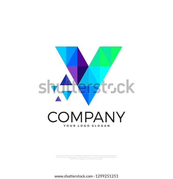 Letter V Vector Origami Logo Icon: เวกเตอร์สต็อก (ปลอดค่าลิขสิทธิ์ ...