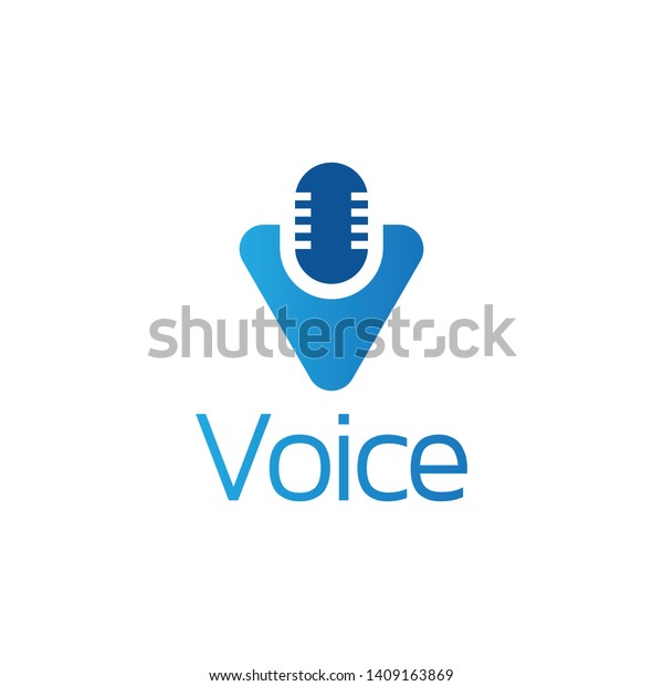 Letter V Voice Logo Vector Template Stock Vector (Royalty Free ...