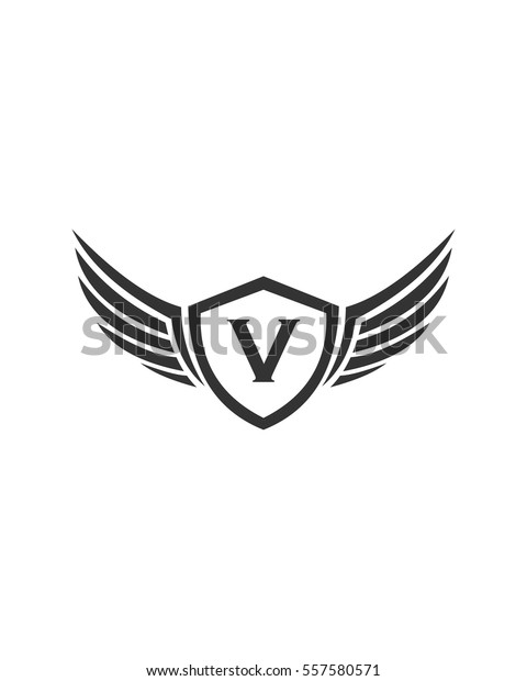 Letter V Wing Logo: เวกเตอร์สต็อก (ปลอดค่าลิขสิทธิ์) 557580571 ...