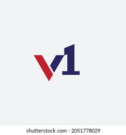 Letter V1 Logo Design Vector 库存矢量图（免版税）2051778029 | Shutterstock
