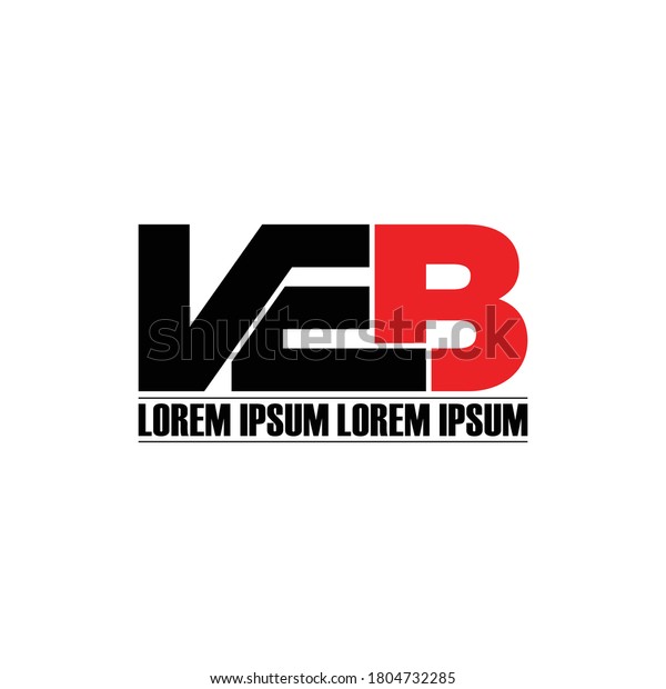 Letter Veb Monogram Logo Design Stock Vector (Royalty Free) 1804732285 ...
