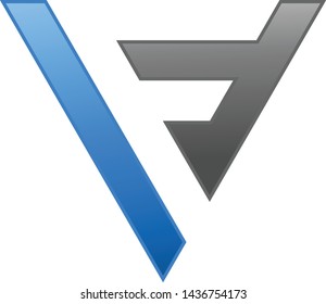 Letter Vf Vector Logo Design Stock Vector (Royalty Free) 1436754173 ...
