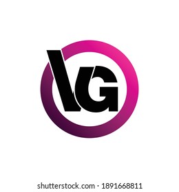 Letter Vg Circle Logo Design Vector Stock Vector (Royalty Free ...