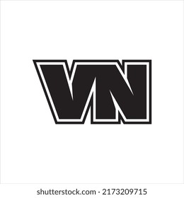 Letter Vn Logo Design Template Vector Stock Vector (Royalty Free ...