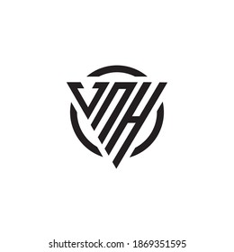 Letter Vnh Triangle Monogram Cool Modern Stock Vector (Royalty Free ...