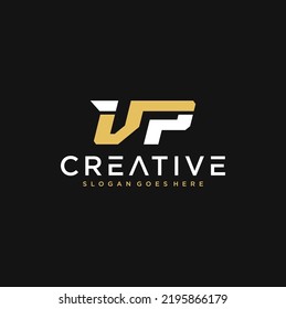 Letter Vp Logo Design Monogram Stock Vector (Royalty Free) 2195866179 ...