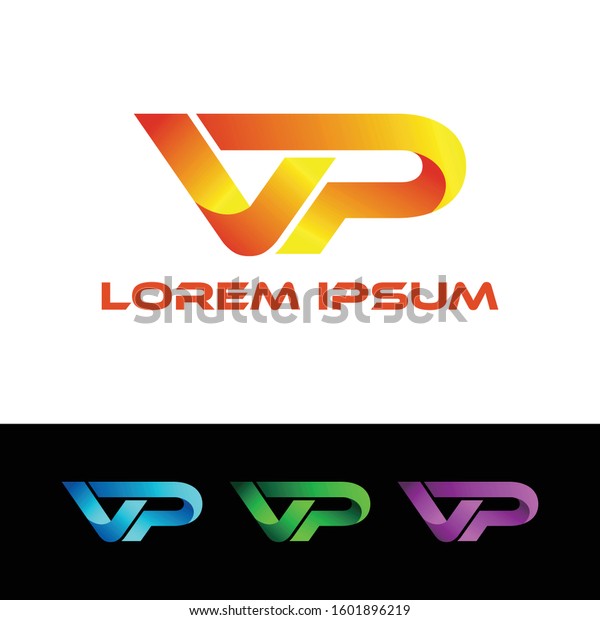 Letter Vp Logo Monogram Vp Icon Stock Vector (Royalty Free) 1601896219 ...
