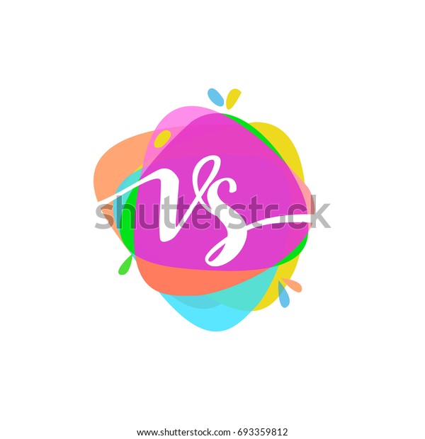 Letter Vs Logo Colorful Splash Background Stock Vector (Royalty Free ...