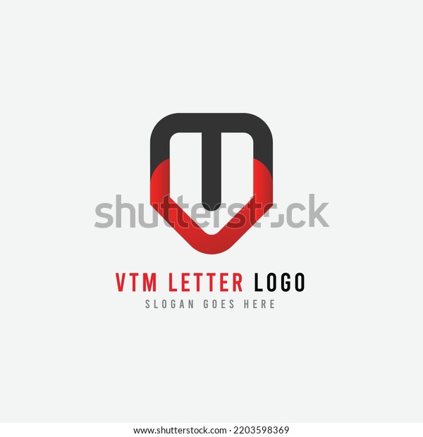 Letter Vtm Logo Design Typographic Icon Stock Vector (Royalty Free ...