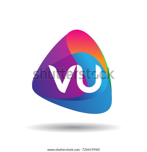 Letter Vu Logo Colorful Splash Background Stock Vector (Royalty Free ...