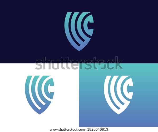 Letter W C Logo Design Creative Stock Vector (Royalty Free) 1825040813 ...